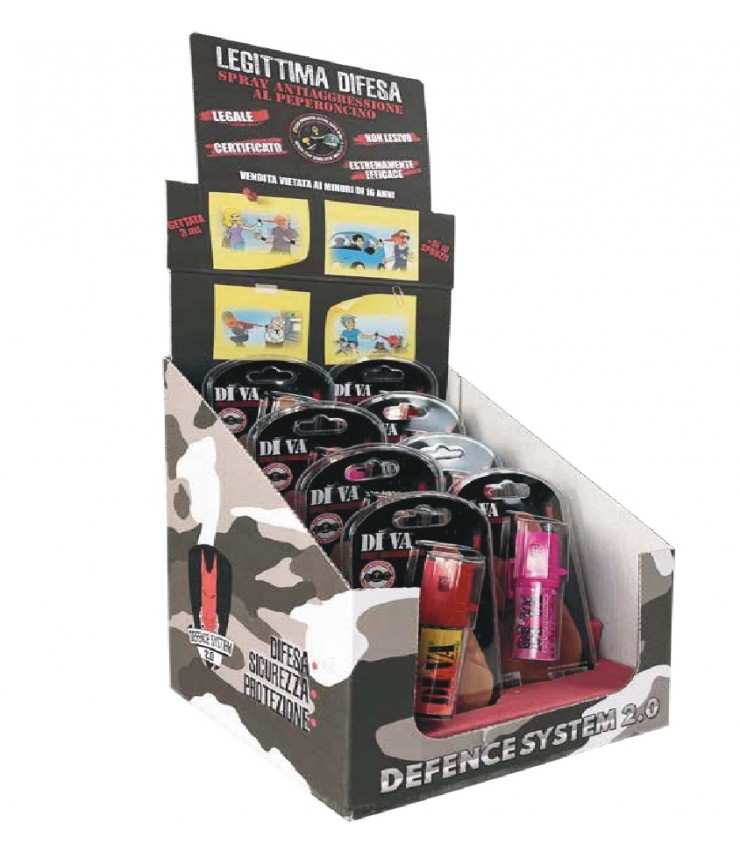 Spray Antiaggressione al Peperoncino 800.000 scoville Expo 8 pz.