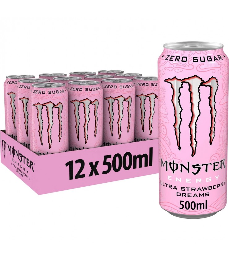 Bevanda Monster Energy STRAWBERRY DREAMS Lattina da 500ml cartone da 12 pz.