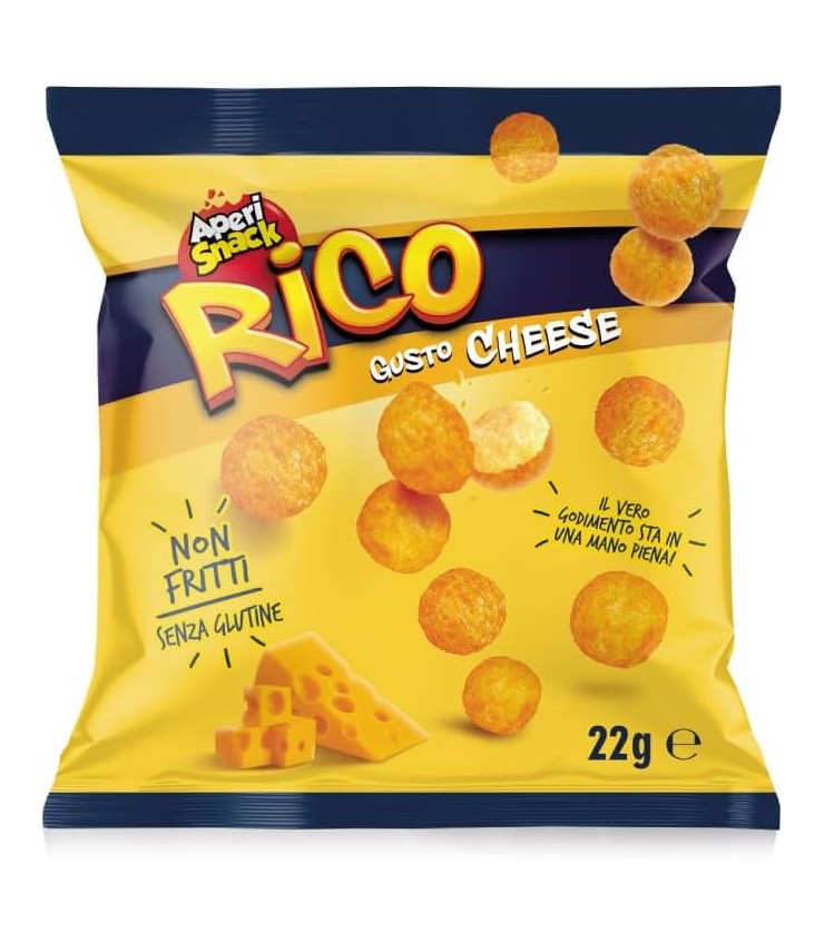 APERISNACK RICO gusto CHEESE NON FRITTI SENZA GLUTINE BUSTINA 22GR CONF ...